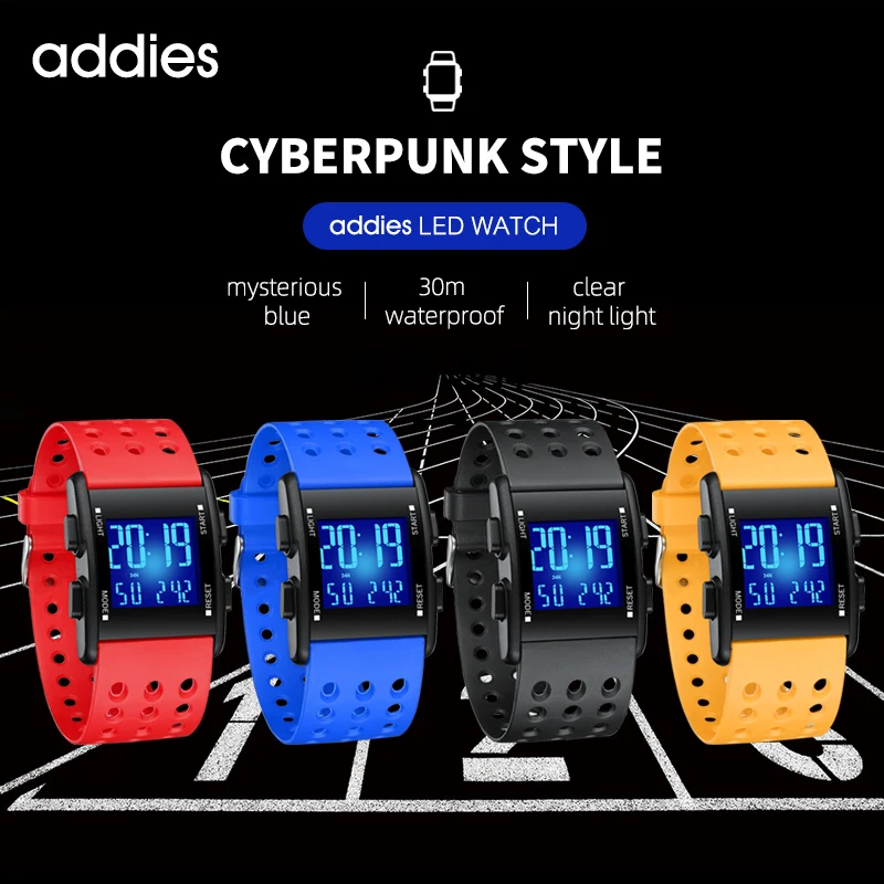 ADDIESDIVE-Men-s-Sports-Watch-Chronograph-Wristwatch-Rubber-Strap ...