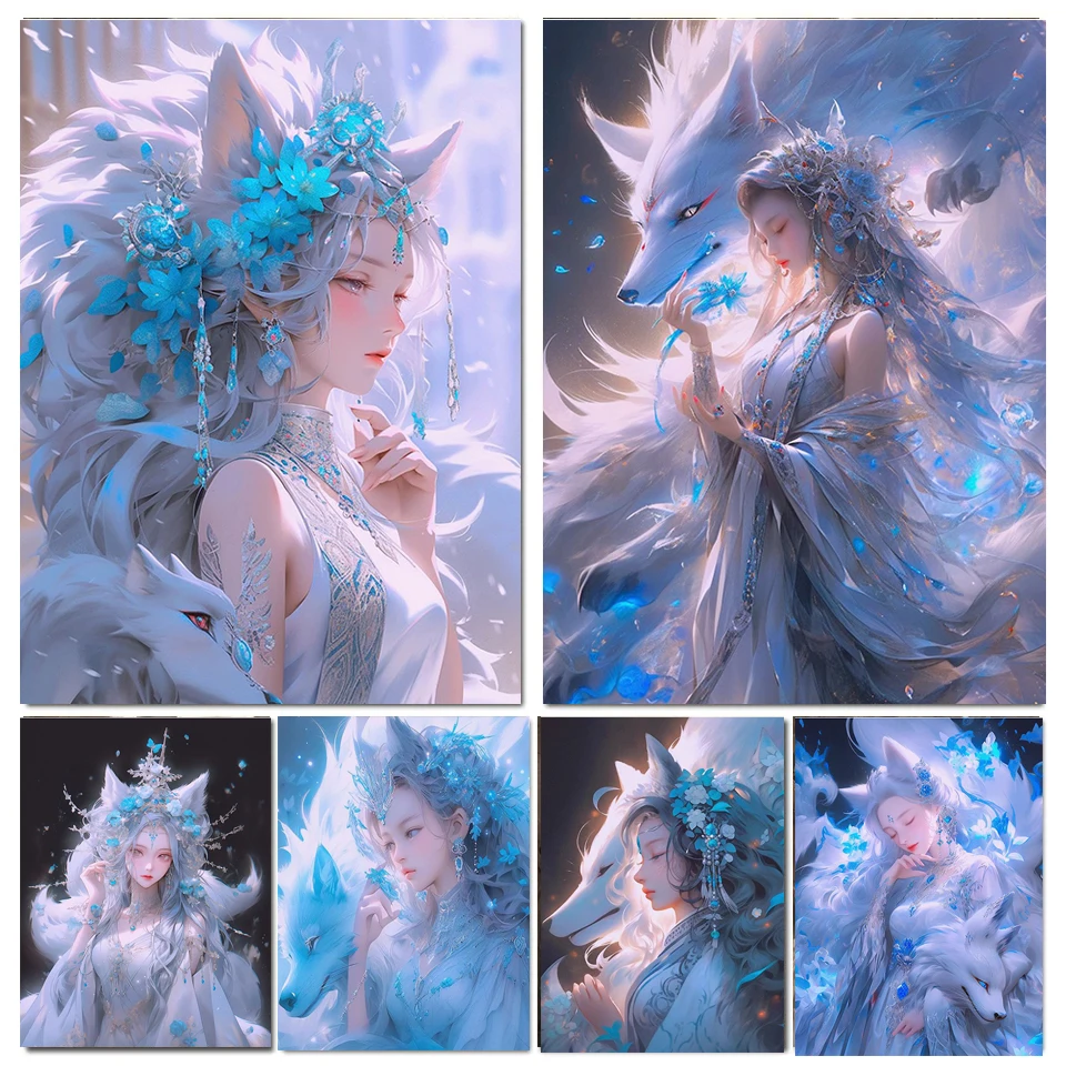 Anime-Fox-Girl-5D-Diy-Diamond-Painting-New-2023-Crystal-Embroidery-Sale ...