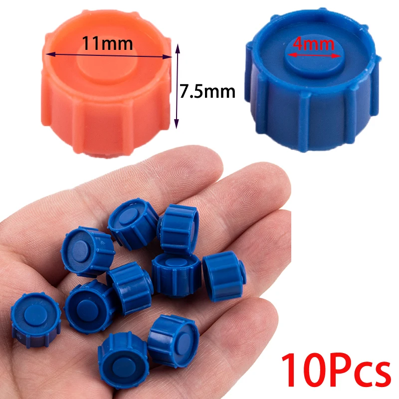 10 Pcs Plastic Syringe Stop Tip Cap Luer Lock Syringe screw Precision ...