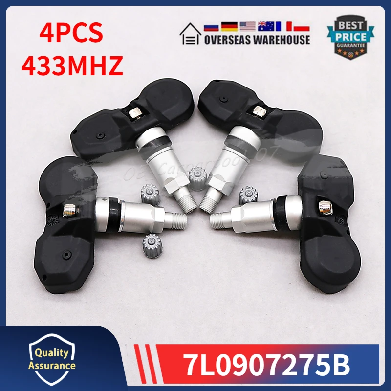 4PCS/Lot Car Tire Pressure Monitor System Sensor 7L0907275B For 2004 ...