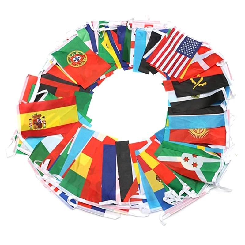 100 Countries String Hanging Flags Countries World Flags Party Decors ...