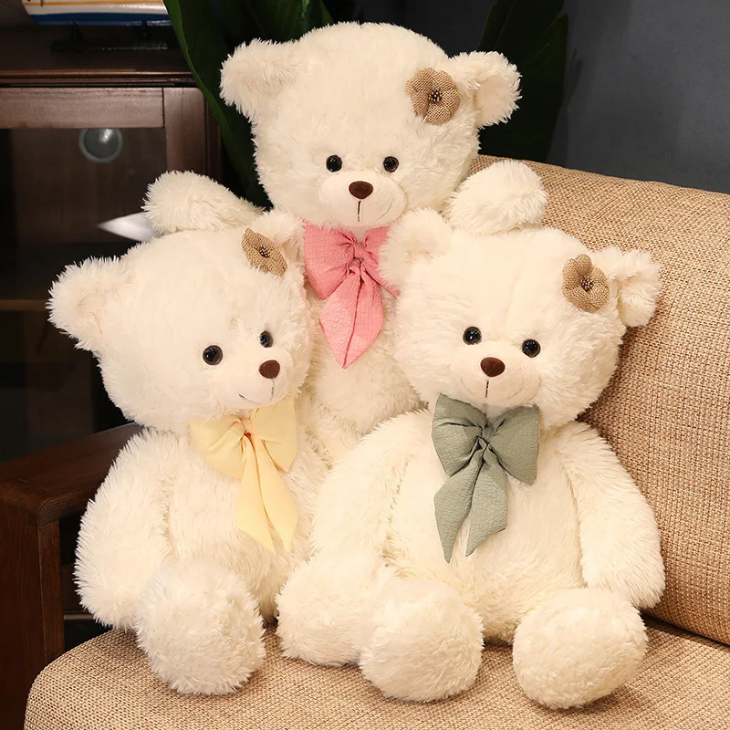 Ours en peluche blanc 60/80cm, haute qualité, Animal en peluche, poupée pour fille, petite amie ...