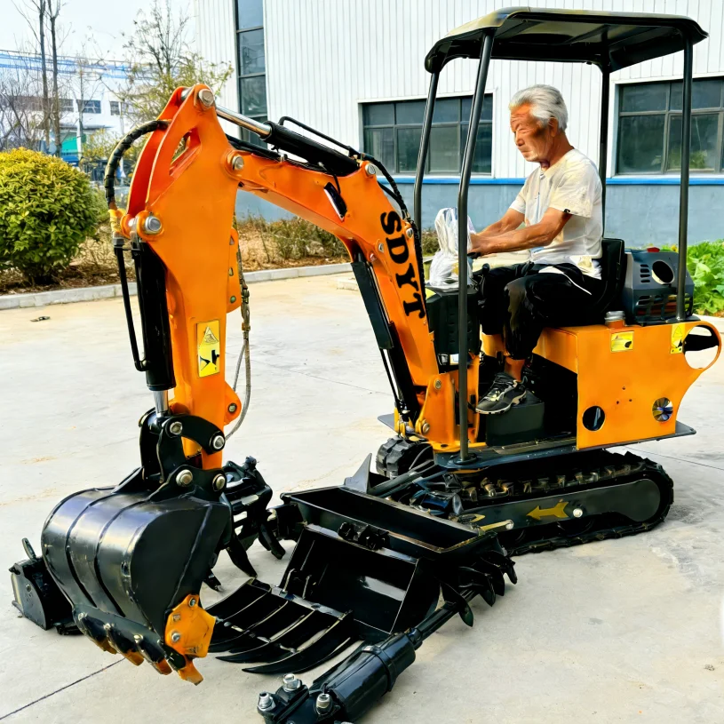 Customized Cheap Mini Excavator 0.8 Ton Small Crawler Digger Garden ...