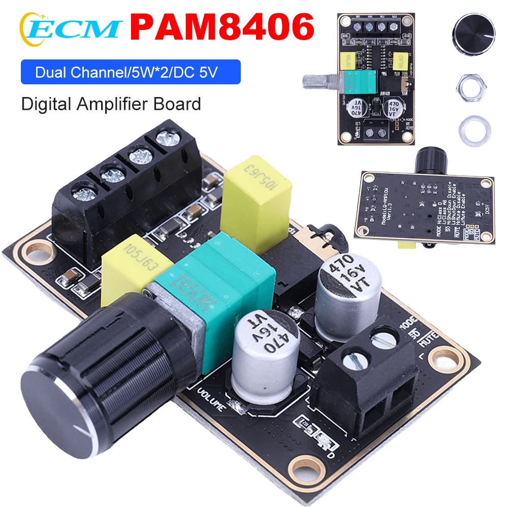 PAM8406-Stereo-Digital-Amplifier-Board-5Wx2-Dual-Channel-Sound ...
