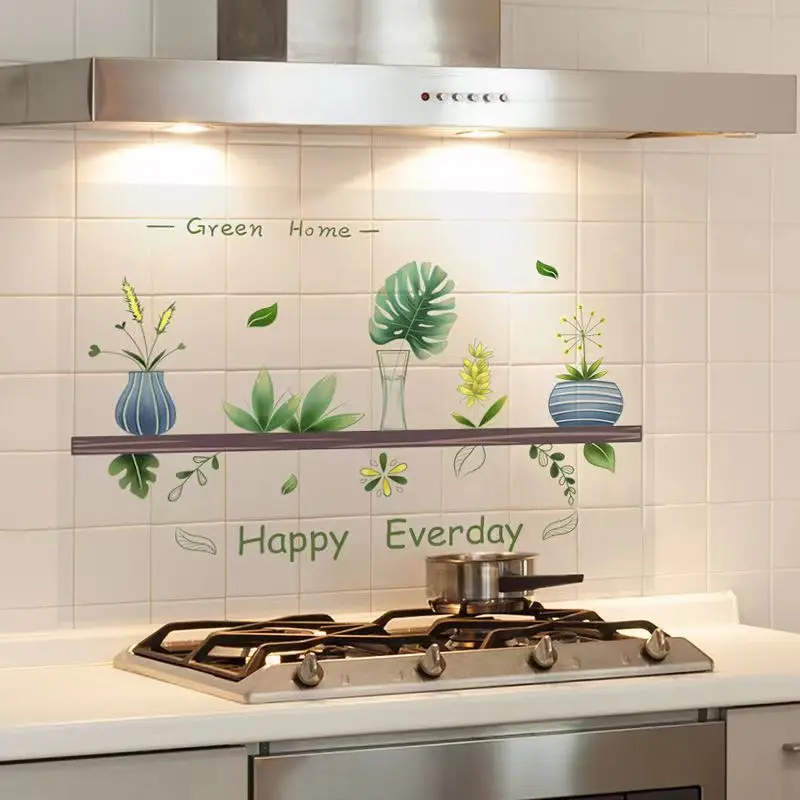 NEW-Kitchen-Wall-Oil-Proof-Stickers-High-Temperature-Fireproof-Tile ...