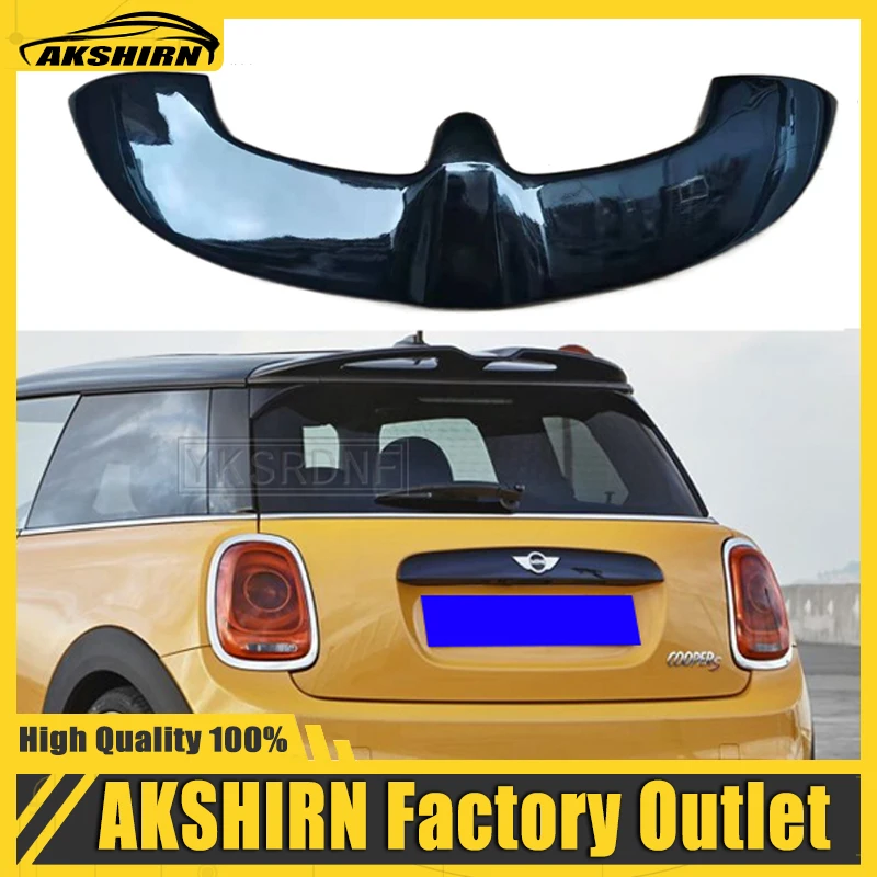 Glossy Black Jcw Roof Spoiler Glossy Carbon Fiber Rear Window Wing Body ...