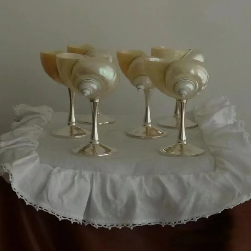 Natural-Conch-shell-wine-glasses-conch-shell-creative-cups-candlesticks ...