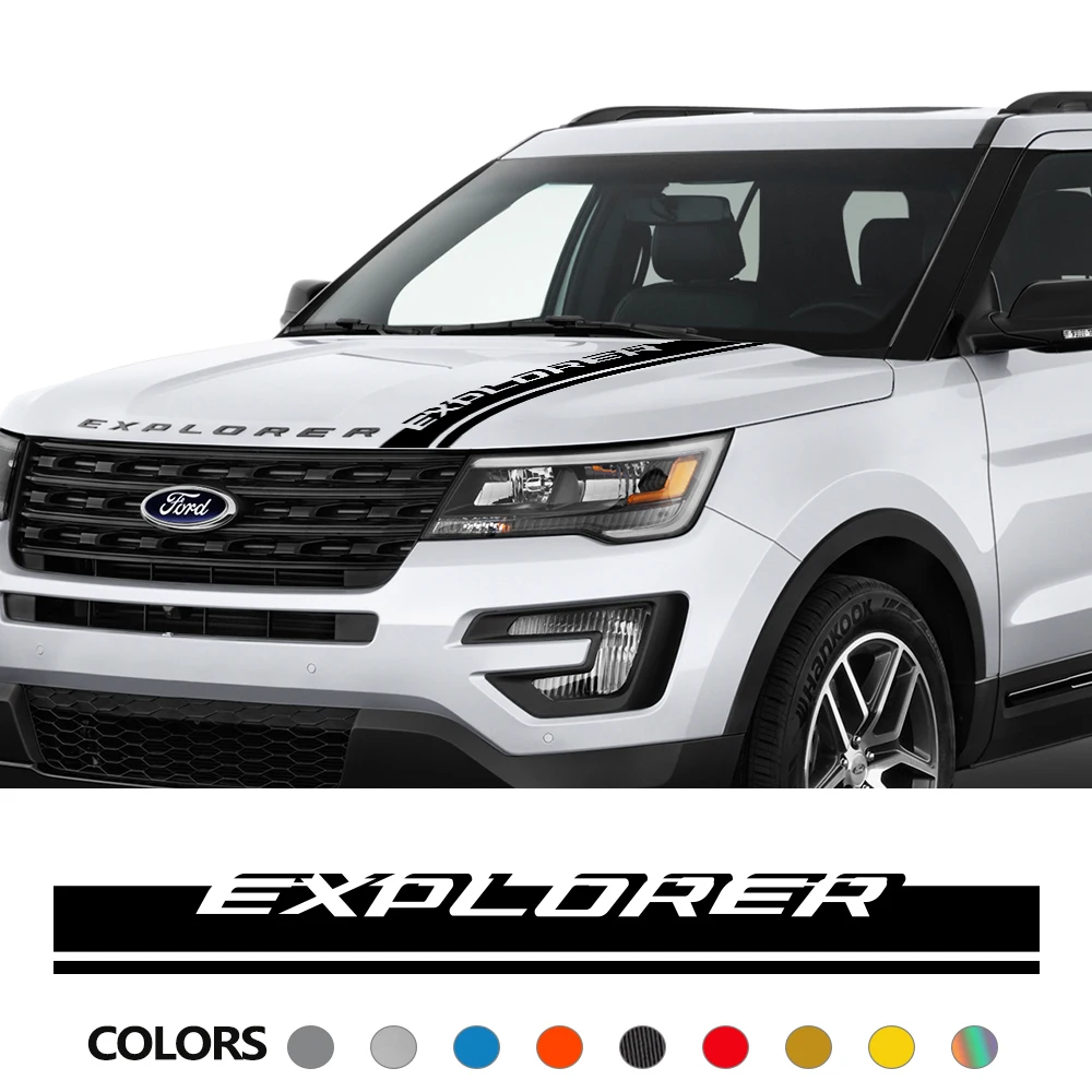 Car-Hood-Bonnet-Stickers-For-Ford-Explorer-ST-Sport-Hybrid-SUV-Auto-DIY ...
