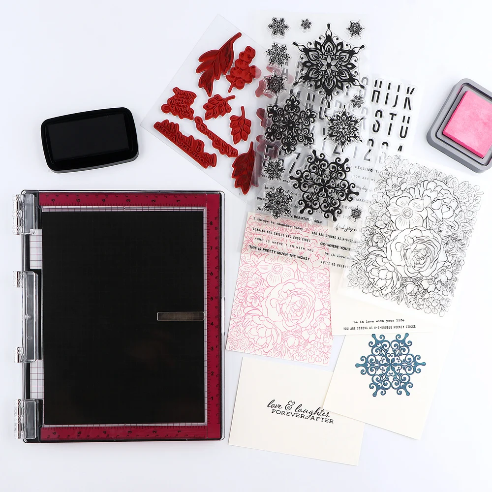 8.5x10inch Stamping Platform with Bar Magnet Foam Pad Stamping ...