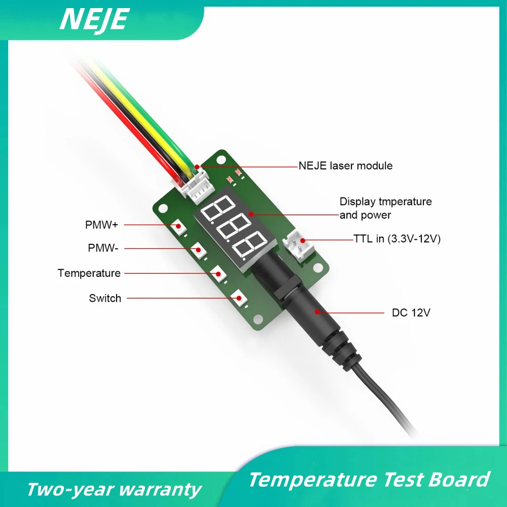 NEJE-Laser-Module-Temperature-Test-Board-12v-GND-TTL-PWM-Tester-for ...