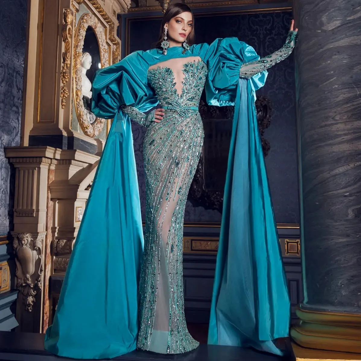 Half-Puff-Sleeves-Bolero-Jacket-Topper-Blouse-Cover-Arms-Cloak-Dress ...