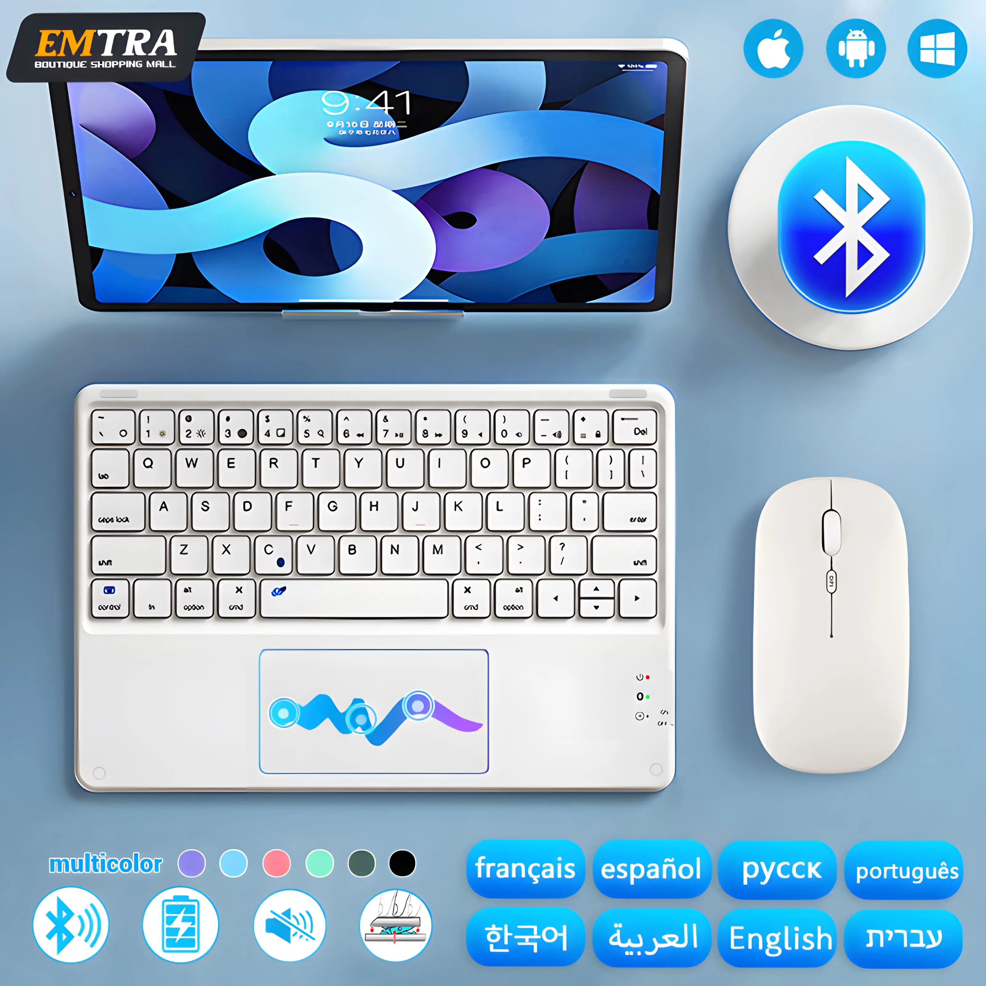 TrackPad-Wireless-Keyboard-Mouse-For-IOS-Android-Windows-Tablet-For ...