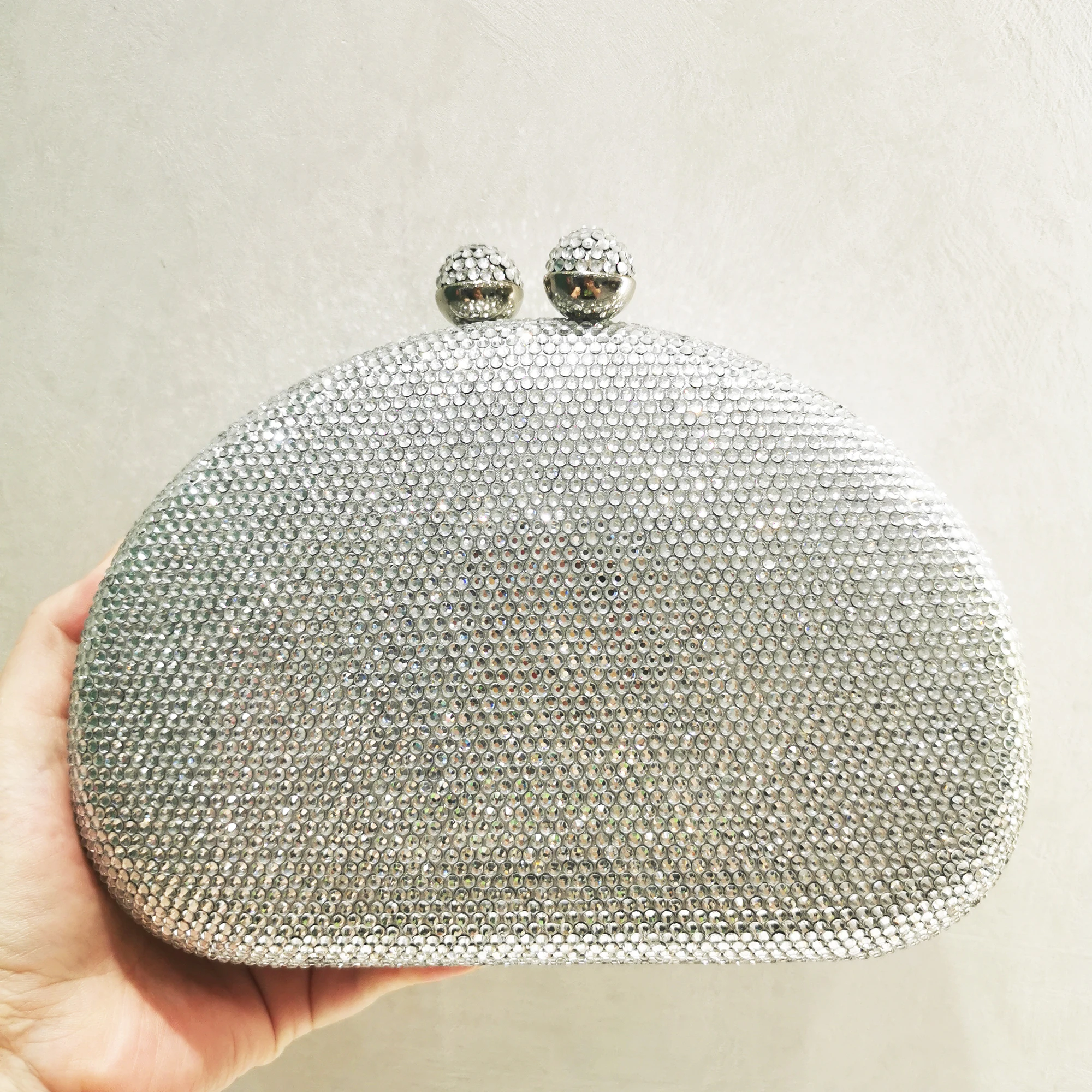 Women-Silver-Crystal-Clutch-Bags-With-Chain-Full-Stone-Evening-Bags ...