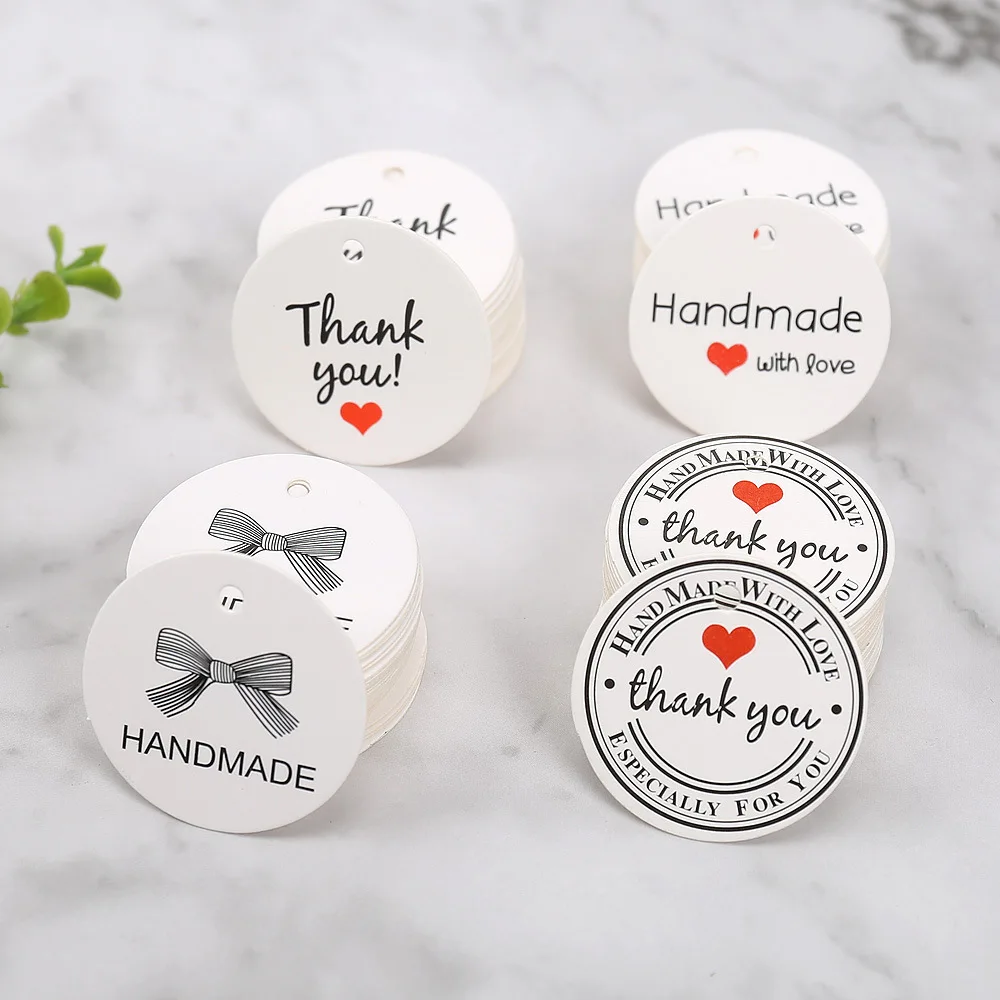 3-5cm-Round-Thank-You-Tags-White-Paper-Tag-Handmade-Labels-Garment-Tag ...