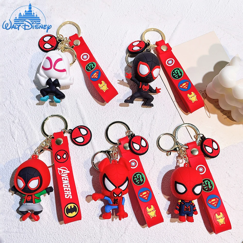 Disney-Marvel-Superhero-Spiderman-Cartoon-Keychains-Cute-Figure-Keyrins ...
