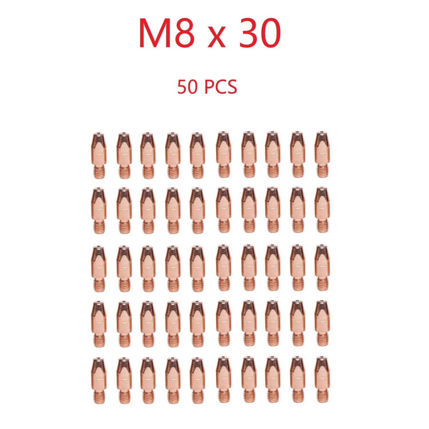 50-Pieces-M8x30-E-Cu-M8-30-Mild-Steel-Aluminum-Wire-Welding-Torch ...