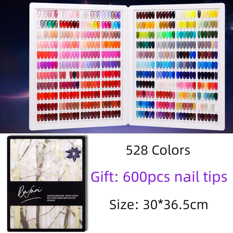Acrylic Nail UV Gel Polish Display Book Almond Inlaid Color Stand Nail ...
