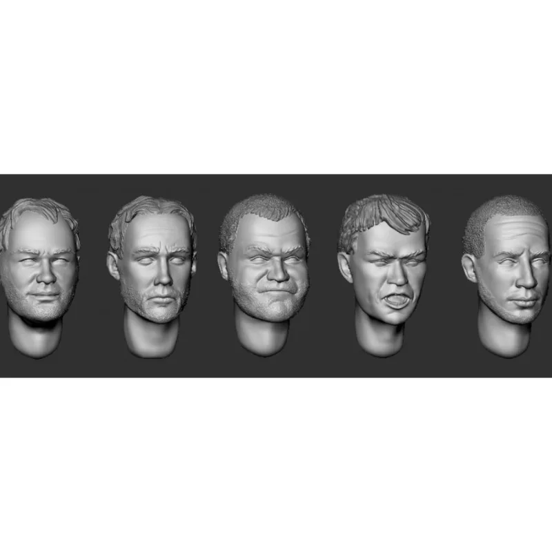 1-35-Scale-Die-Cast-Resin-Head-Model-Kit-Hair-Heads-Miniature-figurine ...