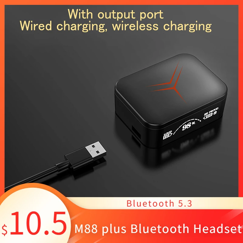 Original TWS M88 PLUS Auscultadores Sem Fio Gaming Fone de Ouvido com ...