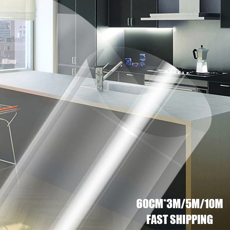 60*300cm Oil proof kitchen Transparent wall sticker cabinet Stove ...