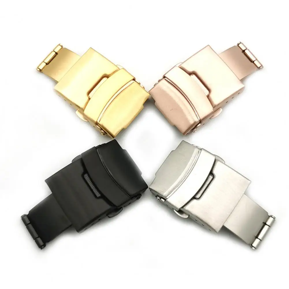 Replace Watch Buckle 16mm/18mm/20mm/22mm Double Press Stainless Steel ...