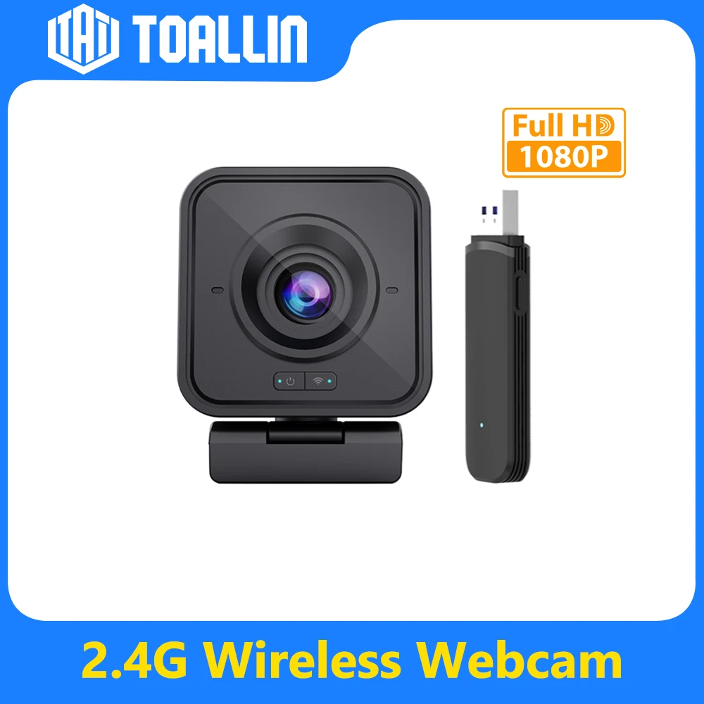 TOALLIN-Wireless-Webcam-1080P-PC-Camera-with-Noise-Canceling-Microphone ...