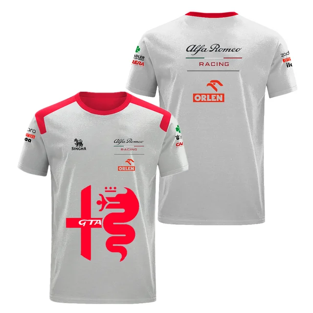 F1 T-Shirts Formula One Alfa Romeo Team C42 Racing Car 3D Print Men ...
