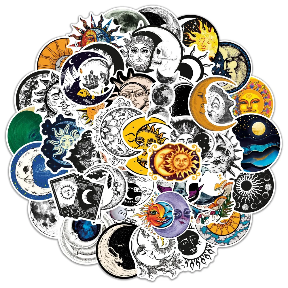 Gothic-Moon-Stickers-for-Phone-Suitcase-iPad-Scrapbook-Dark-Sticker ...