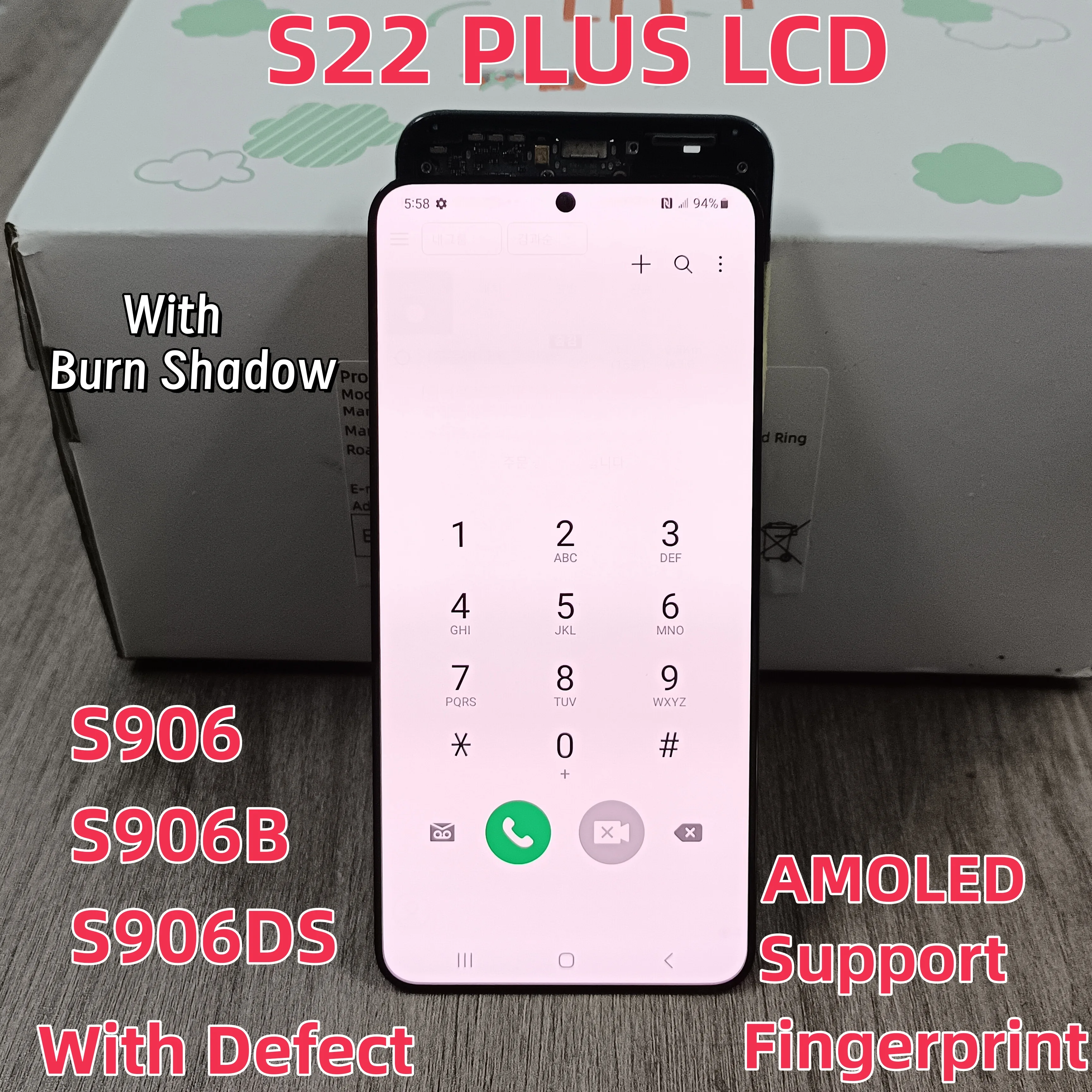 6.6" S22 Plus AMOLED Display Screen For Samsung Galaxy S22+ 5G S906B ...