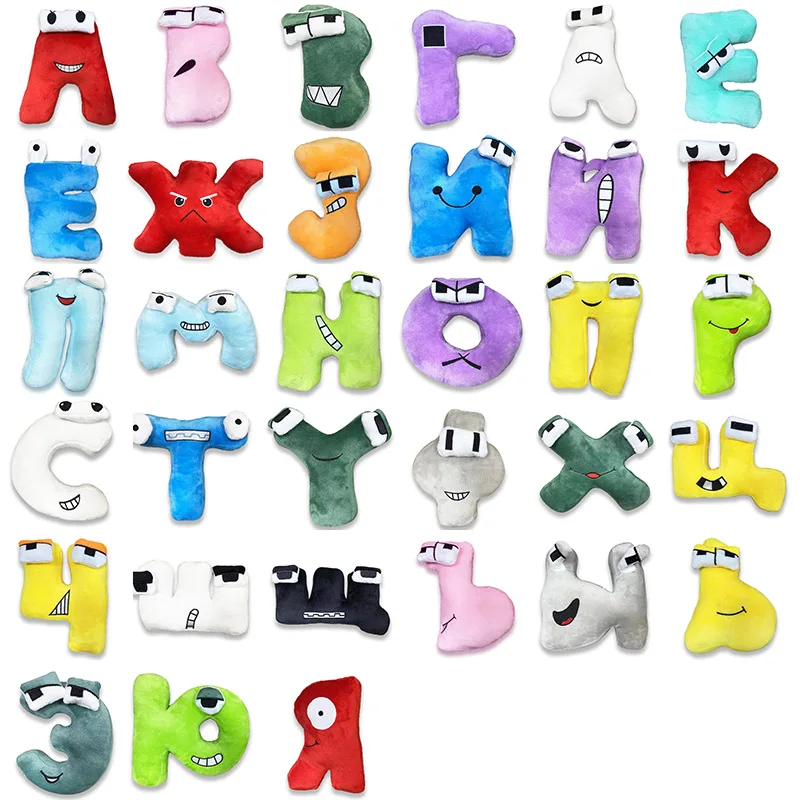 33pcs/set Russian Alphabet Lore Plush Toy Stuffed Animal Doll Educational Toys Kids Children ...