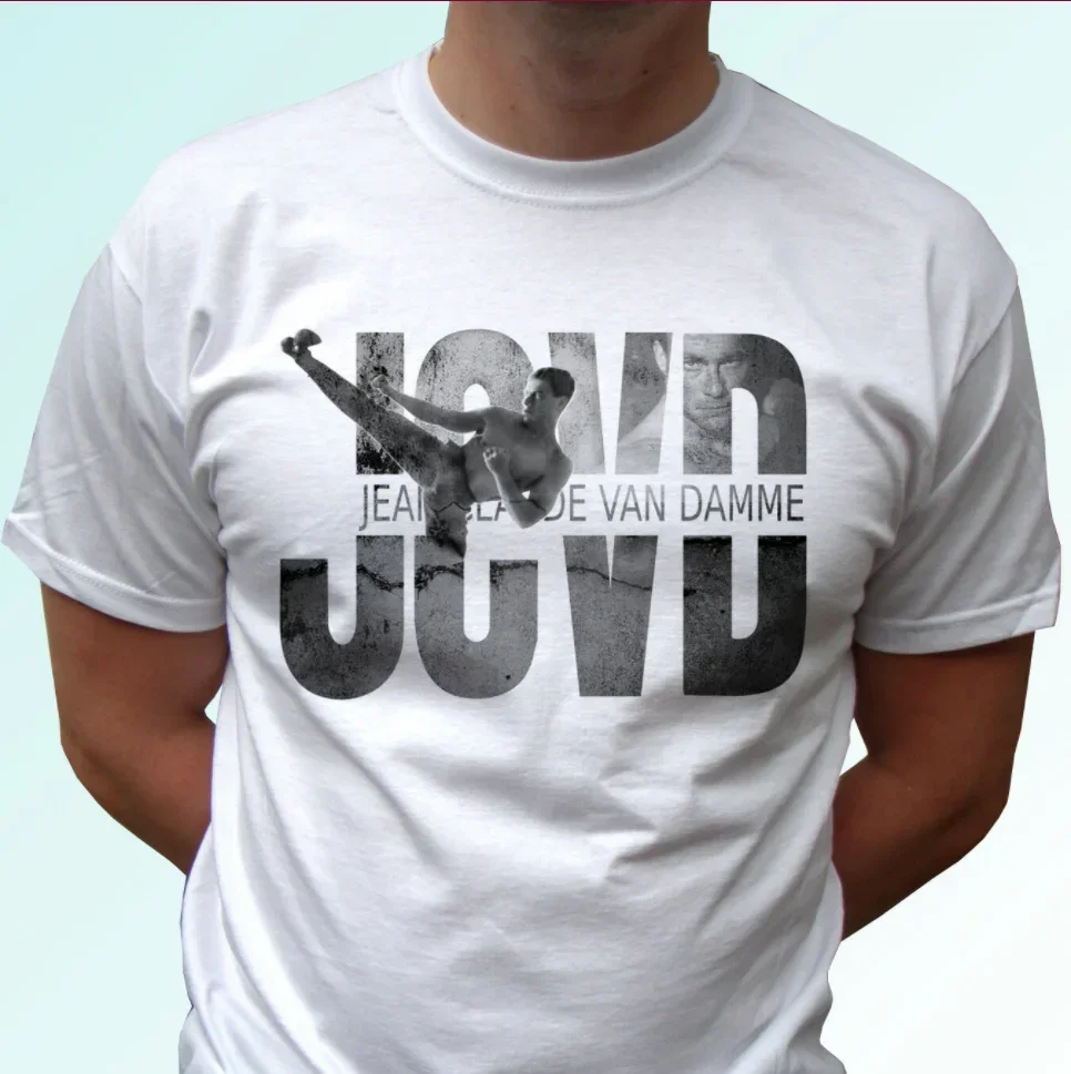 JCVD-logo-b-w-Jean-Claude-Van-Damme-white-T-Shirt-Funny-Vintage-Gift ...