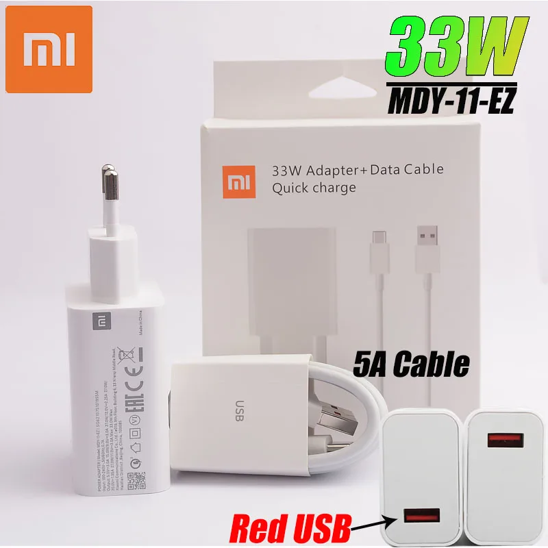 Xiaomi Redmi Note 10 Pro Charger 33w 5a Type C For Xiaomi Mi 11 10 Mi10 ...