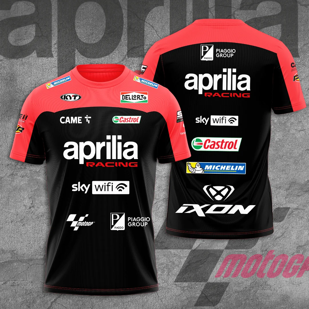 20233D-Moto-GP-Trendy-Casual-Fashion-Printed-T-shirt-Aprilia-Short ...