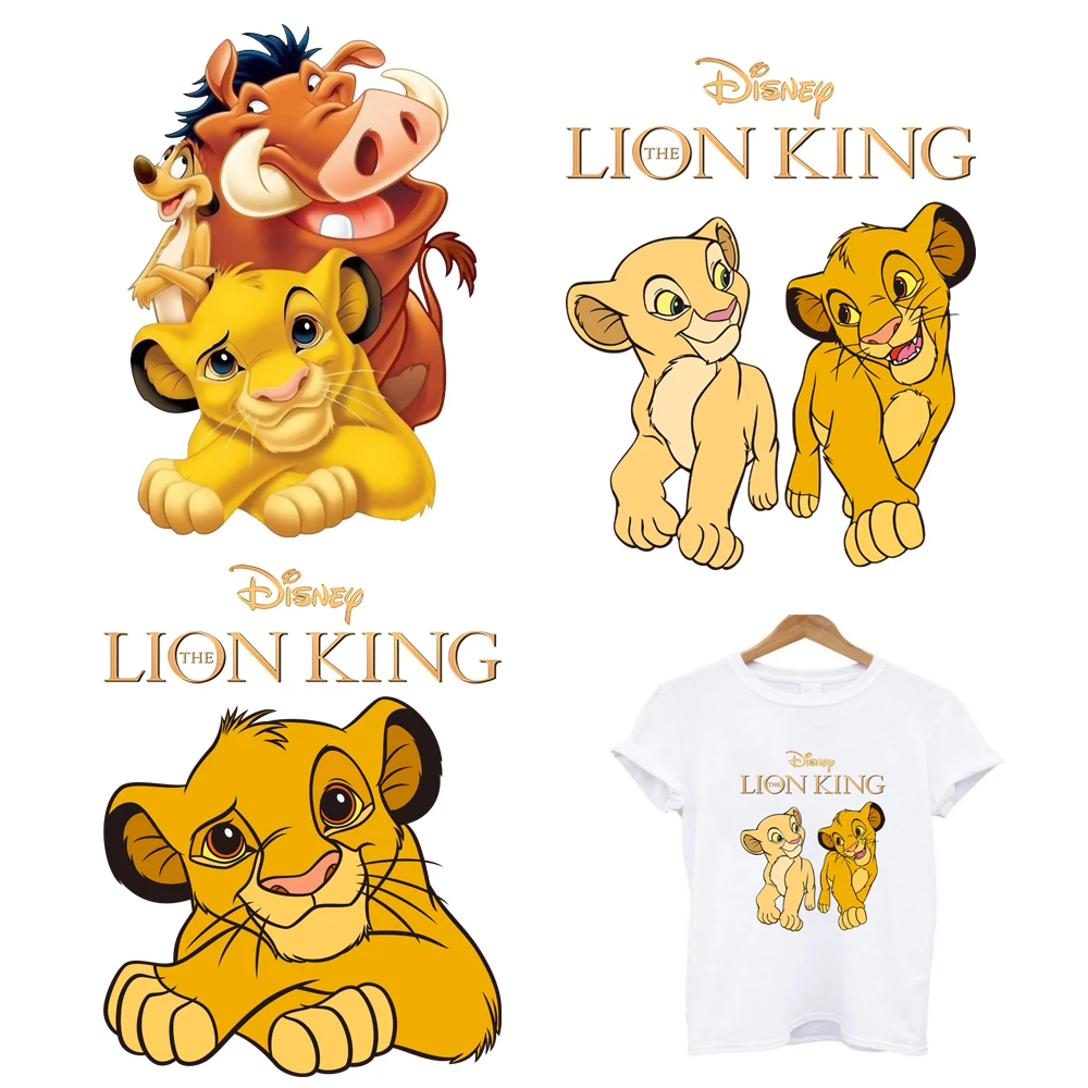 2Pcs-Lot-The-King-Lion-Disney-Iron-On-Thermoadhesive-Patches-Heat ...