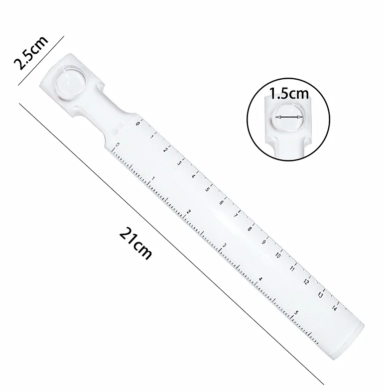 Portable-Hand-Held-Ruler-2x-Magnifier-Bar-6-with-140-mm-Multifunctional ...