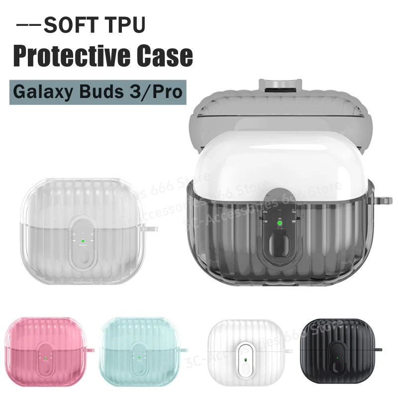 Peorective-Clear-Case-for-Samsung-Galaxy-Buds-3-3-Pro-Cover-Shell-for ...