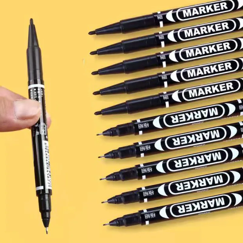 Stylo marqueur à double pointe en continu, pointe fine, encre étanche ...