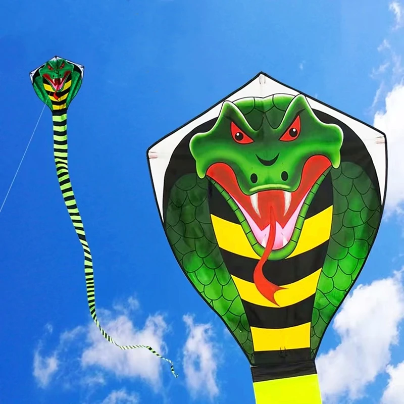free-shipping-large-snake-kite-fly-string-line-nylon-kite-beach-sports ...