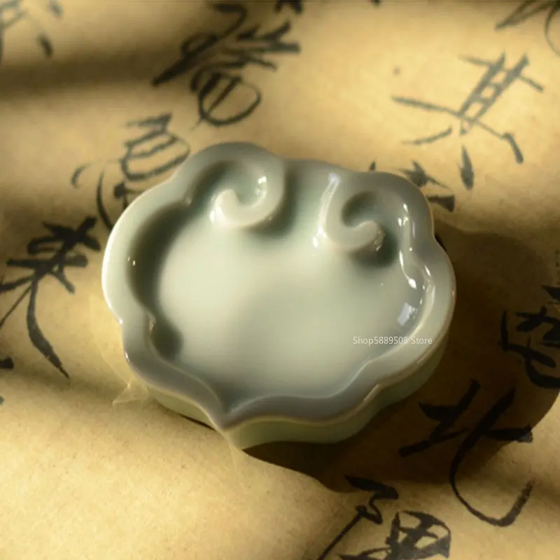 Ruyi-Ink-DishCeramic-Small-Regular-Ink-BoxInk-PondInk-Plate-with ...