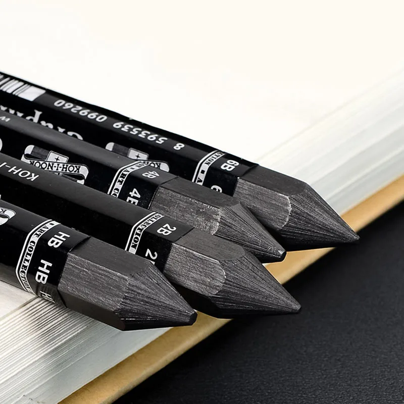 Hexagonal Graphite Rod HB-6B Wood-free Sketch Painting Full Lead Rod ...
