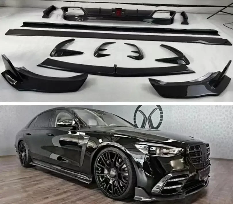Mo-Style-Carbon-Fiber-Front-Lip-Rear-Spoiler-Trunk-Diffuser-Side-Skirt ...
