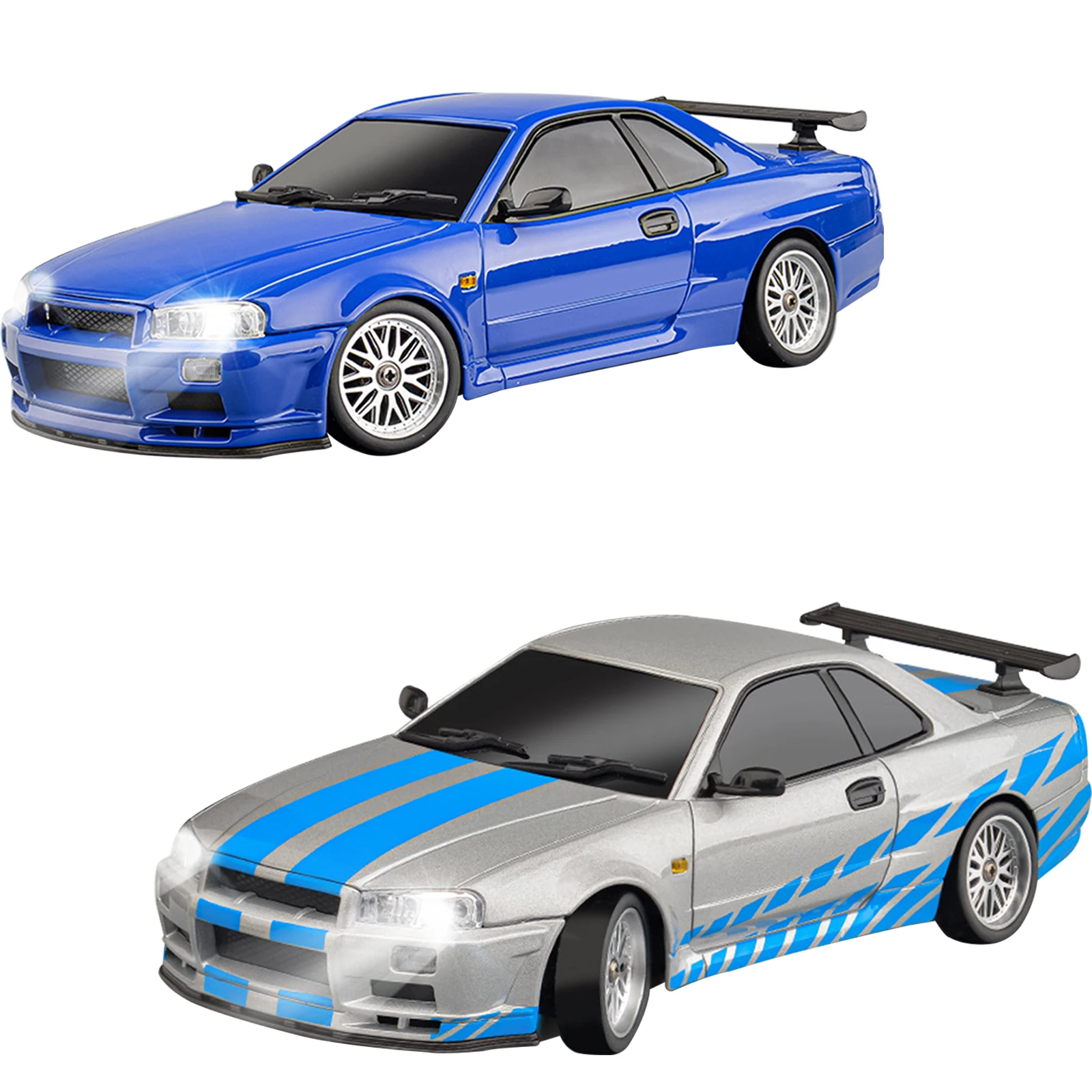 1-18-Metal-Remote-Control-Car-LD1899-2-4G-GTR-R34-Drift-RC-Car-Alloy ...