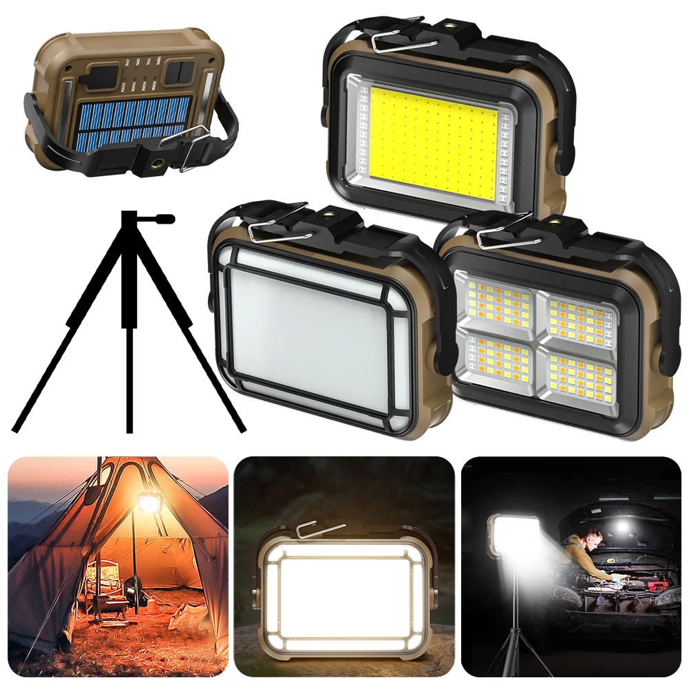 Solar-Work-Light-Outdoor-Flood-Light-IPX4-Waterproof-Portable-Work ...