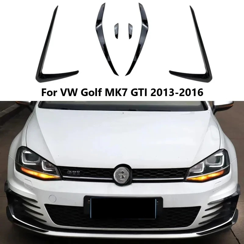 Car Front Bumper Air Knife For VW Golf MK7 GTI 2013-2016 Foglight ...