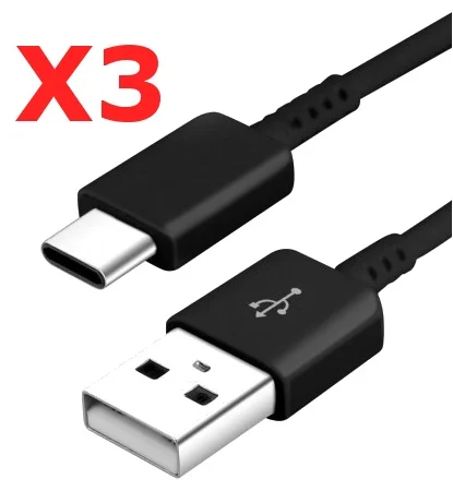 X3-Cable-USB-Type-C-charger-black-for-Samsung-Galaxy-A8-S9-S9Plus-black ...
