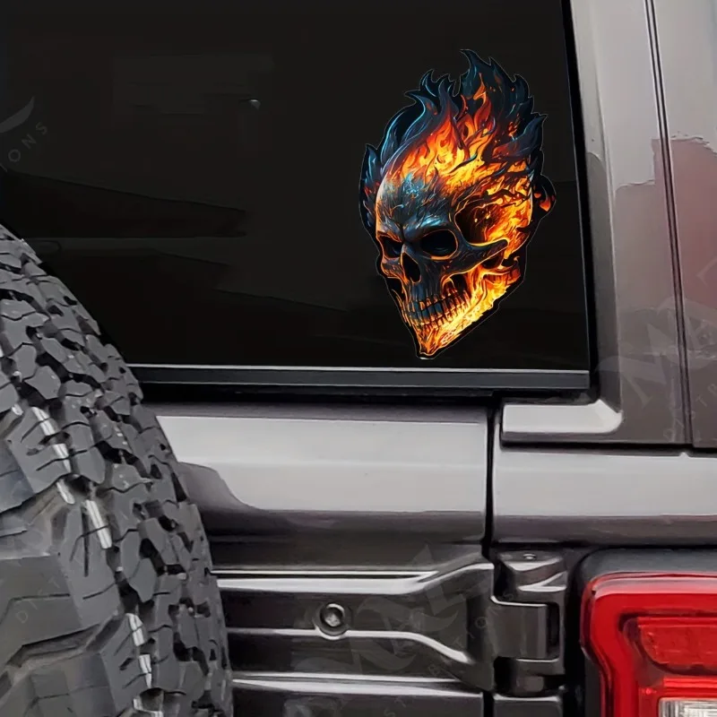 Fire-Skull-Burning-Skeleton-Car-Stickers-for-Windshield-Body-Windows ...