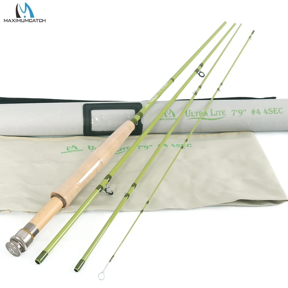 Maximumcatch Ultra Lite 1/2/3/4WT 6-7.9ft Fly Rod Medium Fast Small ...