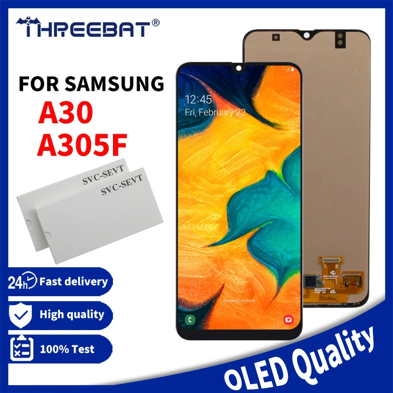 6-4-Super-OLED-LCD-for-Samsung-A30-A305-DS-A305F-A305FD-A305A-LCD ...