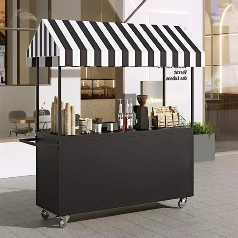 【Best-selling】Outdoor stall trolley Night market Mobile stall Snack car ...