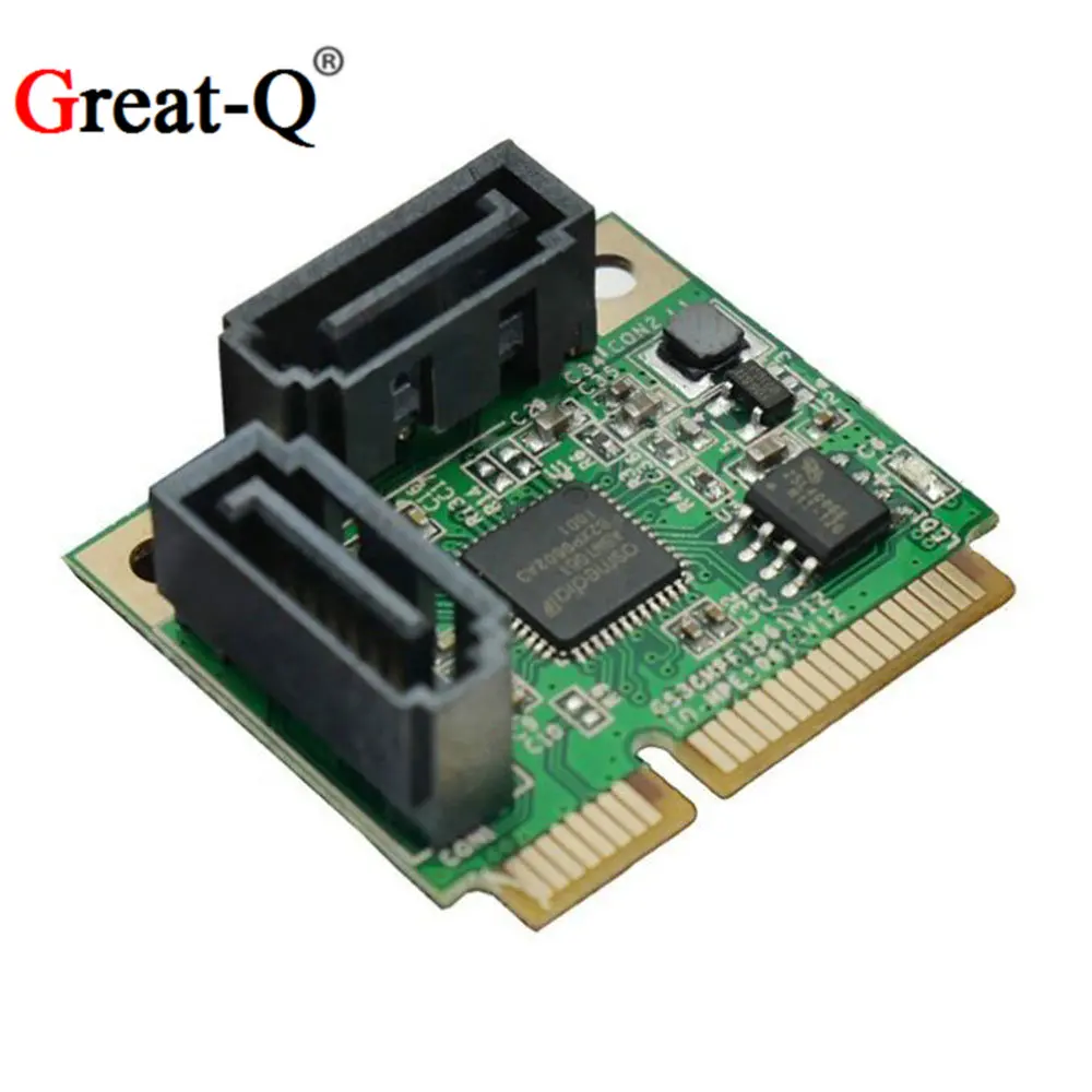 Mini-PCI-E-to-2Ports-SATA-3-0-PCI-Express-PCIe-Converter-Hard-Drive ...